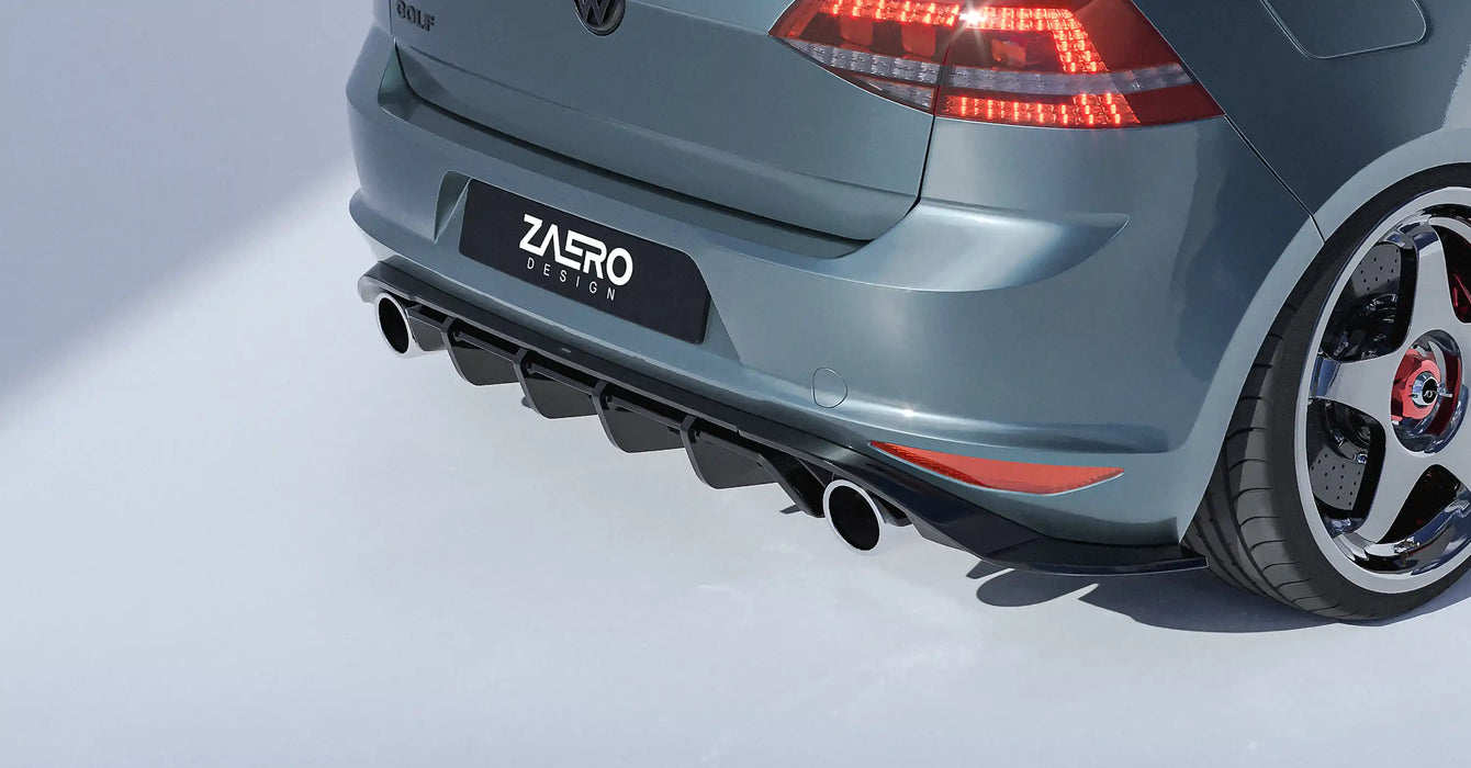 VW Golf GTI Mk7 EVO-1 Gloss Black Rear Diffuser — ZAERO Design UK
