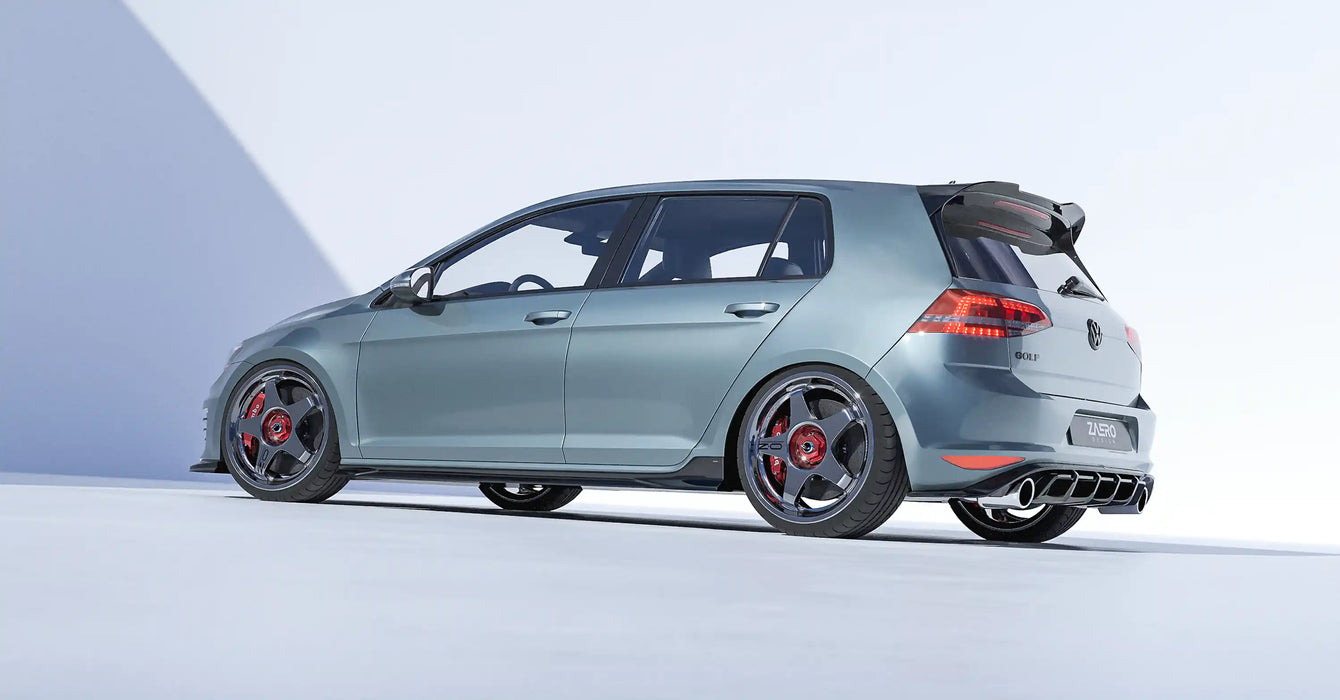 VW Golf GTI Mk7 EVO-1 Gloss Black Rear Diffuser — ZAERO Design UK