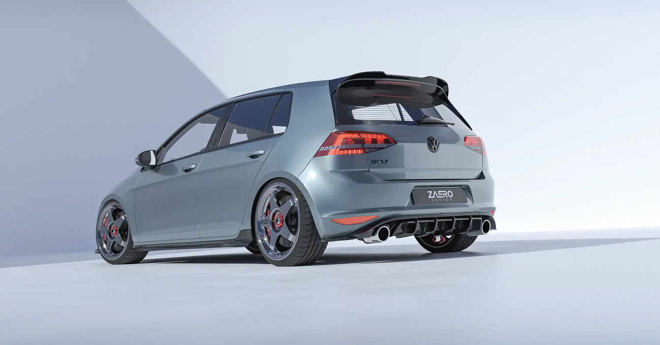 VW Golf GTI Mk7 EVO-1 Gloss Black Rear Diffuser — ZAERO Design UK
