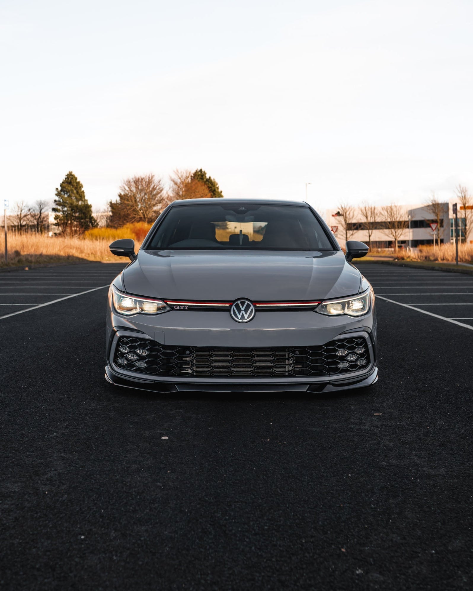VW Golf R-Line & Golf GTI Mk8 EVO-1 Gloss Black Front Splitter by ZAERO ...