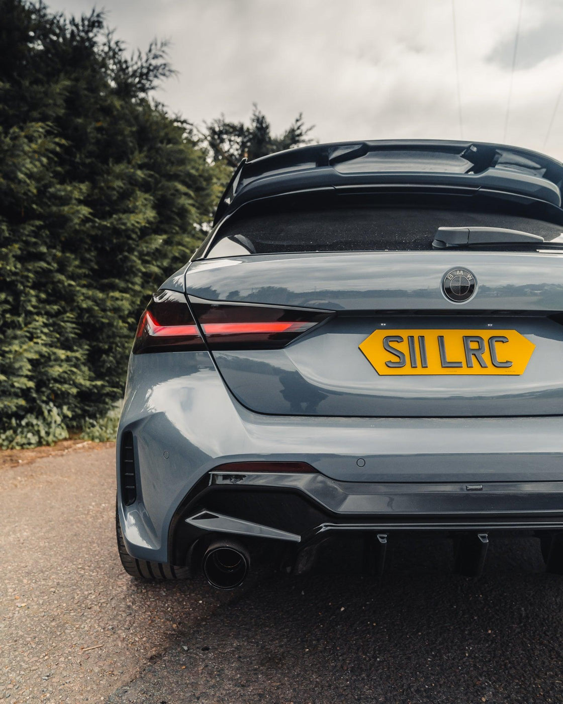 BMW M135i 128ti 120d 120i Dual Exit F40 EVO-1 Gloss Black Rear Diffuse ...